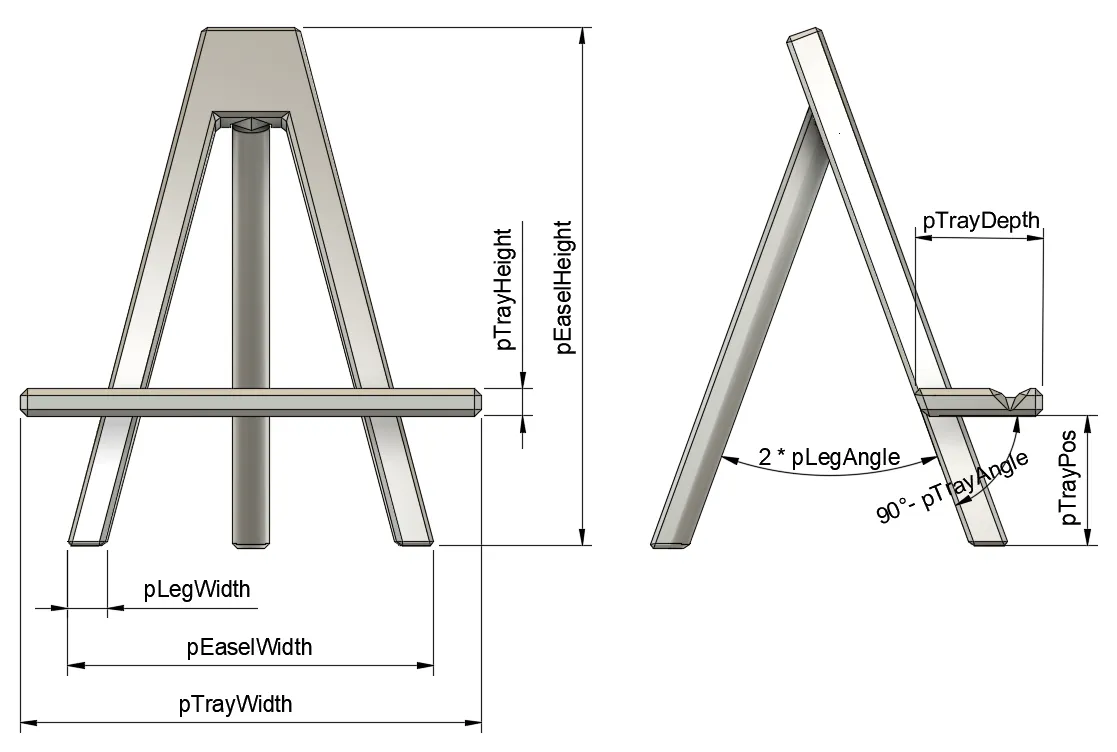 Highly Customizable Easel - Print in Place by ZiMADE MakerWorld ...