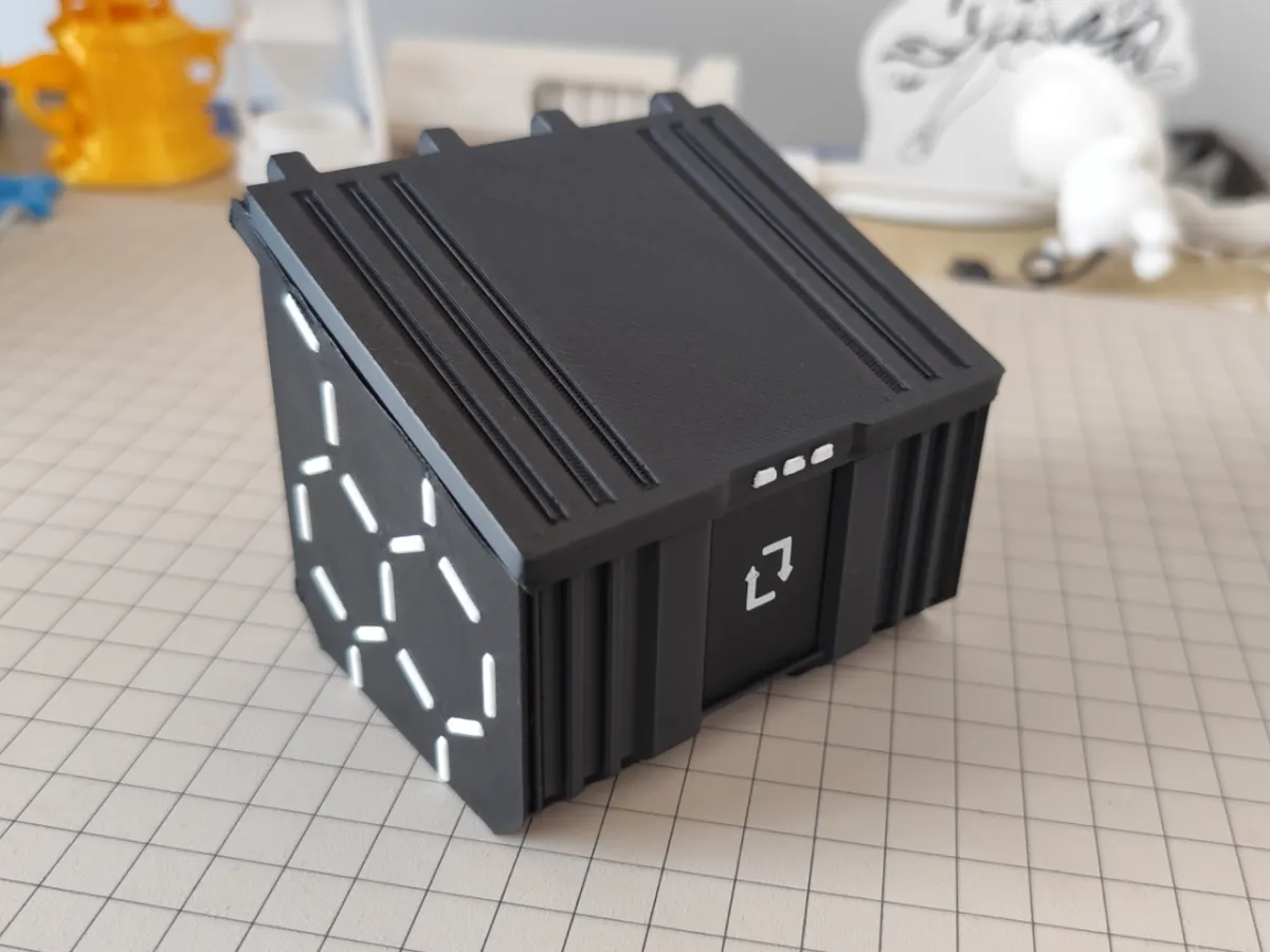 [FF14] Nine Solution's Cyber Trash Can - Free 3D Print Model - MakerWorld