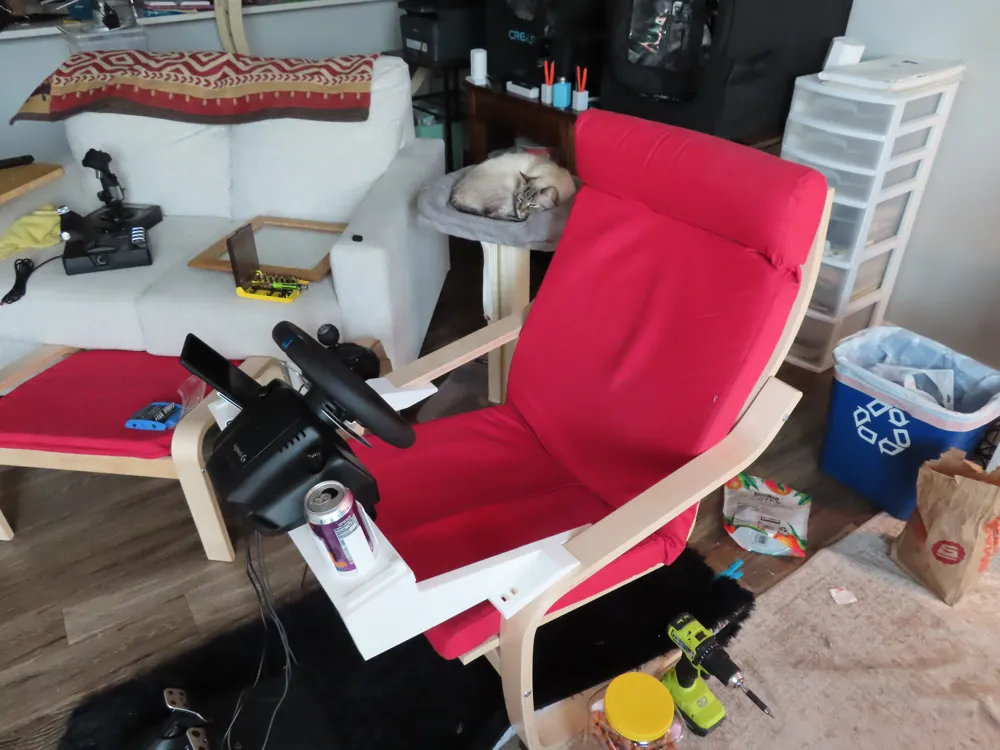 Poang simracing mount - Free 3D Print Model - MakerWorld