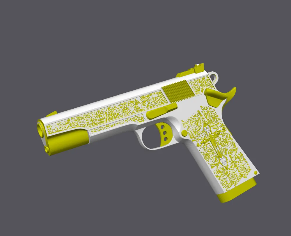 M1911 권총 시카리오 모드 우아한 총기 전시용 By Ryan Makerworld 무료 3d 모델 다운로드