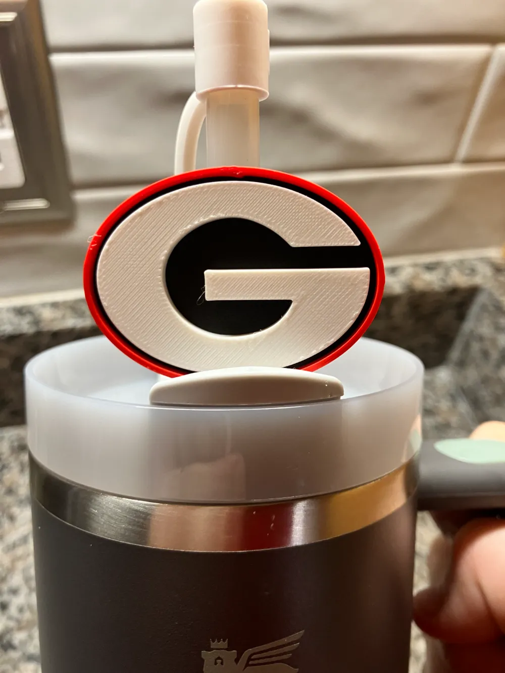 UGA Stanley Cup Straw Topper by 912AYDEN MakerWorld: Download Free 3D ...