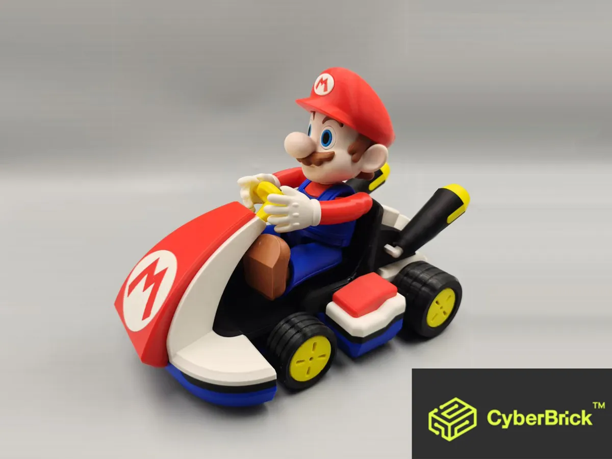 【Compatible with CyberBrick】Remote-controlled Mario standard kart ...