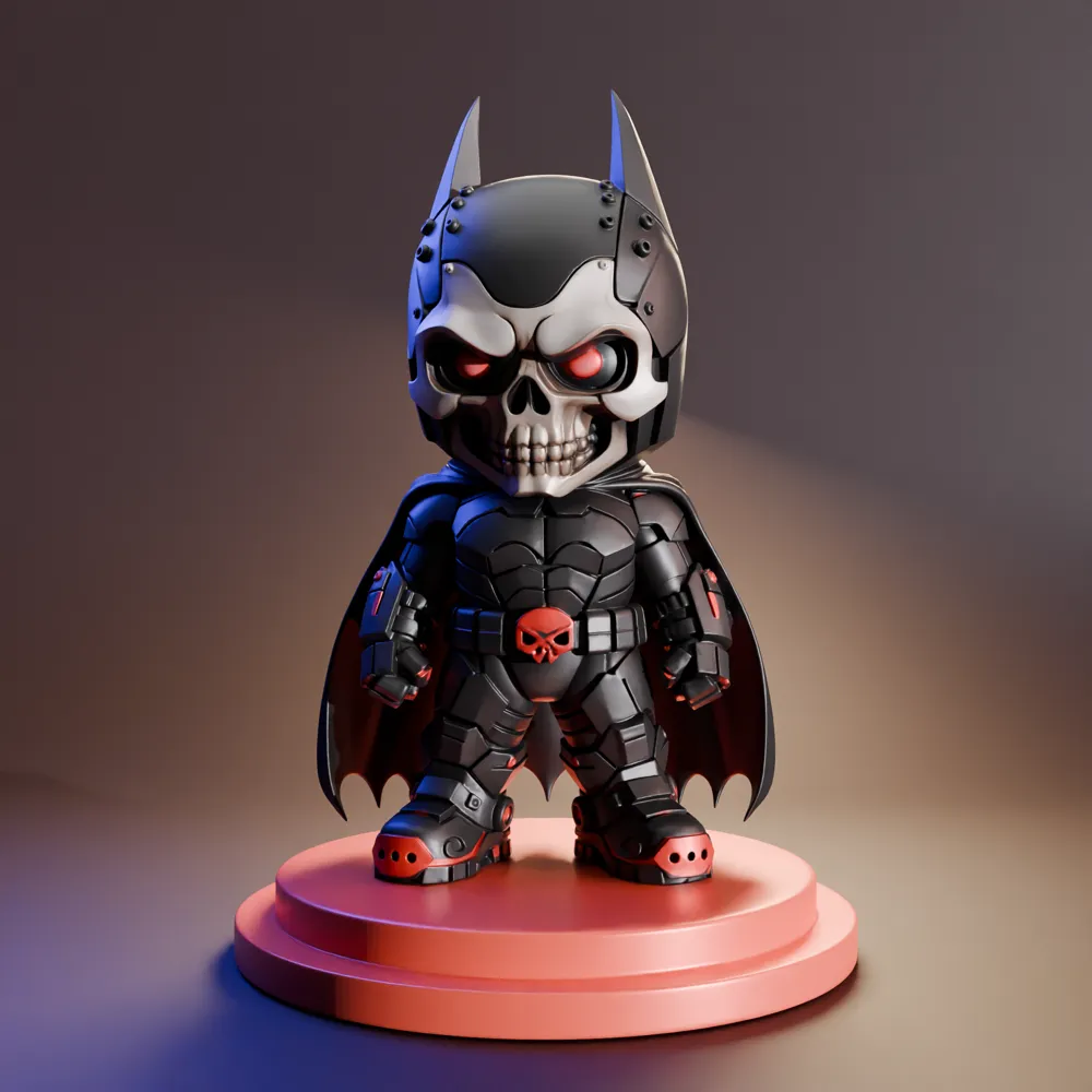 Batman Skull Cartoon by borkan MakerWorld: Download Free 3D Models