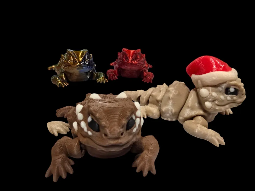 Chibi Horned Lizard - Free 3D Print Model - MakerWorld
