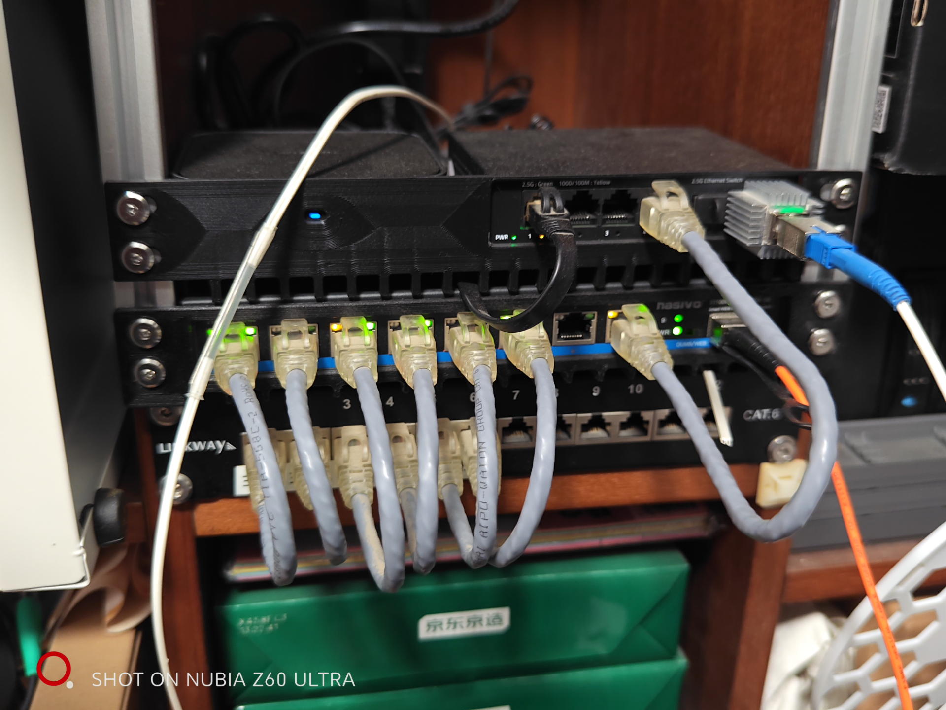Custom-made rack mounting plate for the S1100WP-8GT-1SX-SE, should fit ...