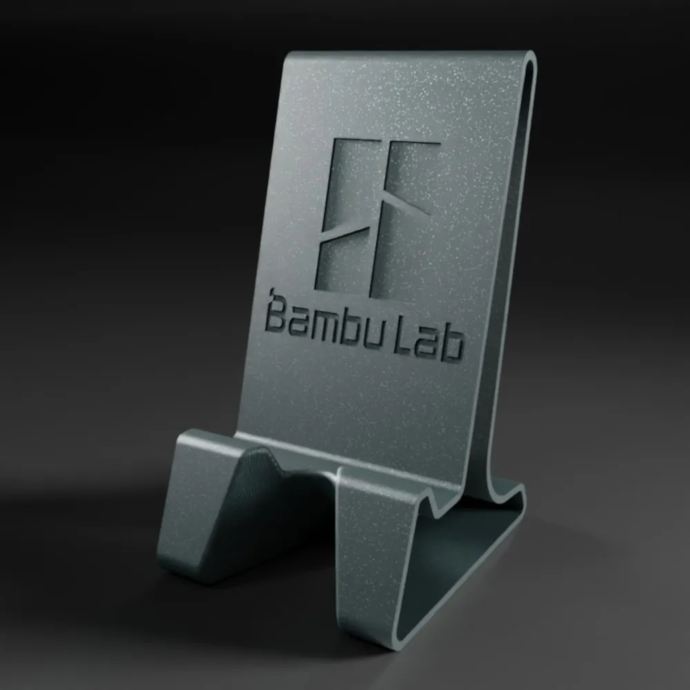 Phone holder / stand with Bambu Lab logo - Free 3D Print Model - MakerWorld