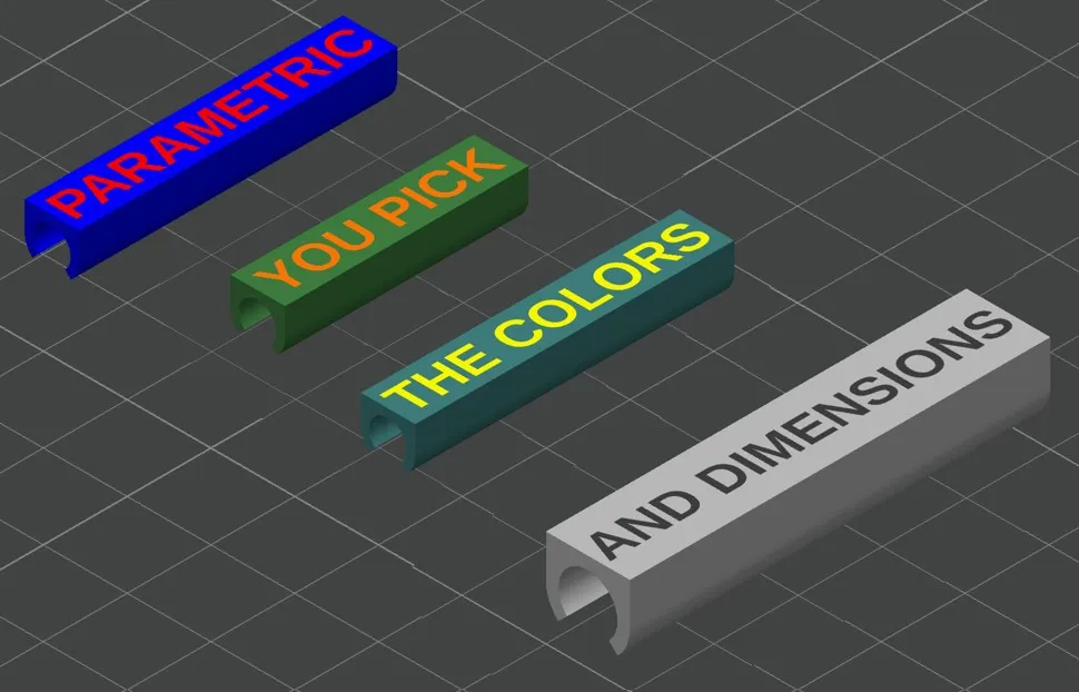 Parametric Cable Label - Free 3D Print Model - MakerWorld