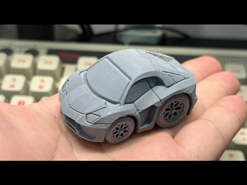 Mini Articulated Toy Car (Lamborghini) - Free 3D Print Model - MakerWorld