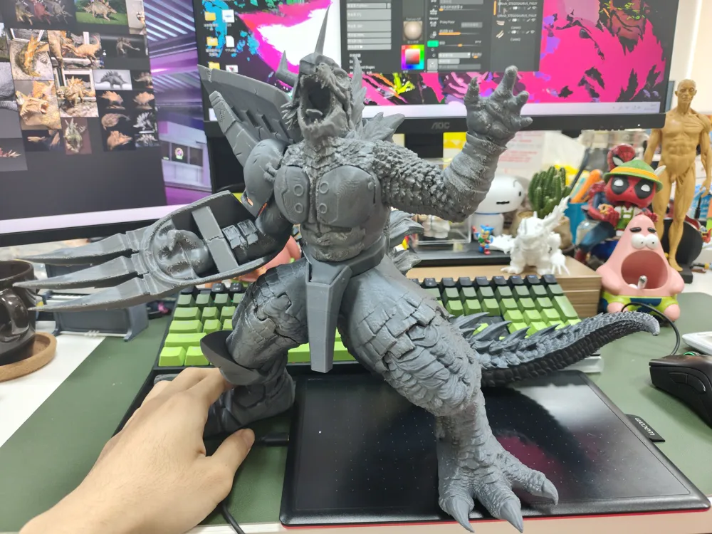 Warbarian Godzilla (WarGreymon collaboration Godzilla) Original by 我是奶龙 MakerWorld: Download ...