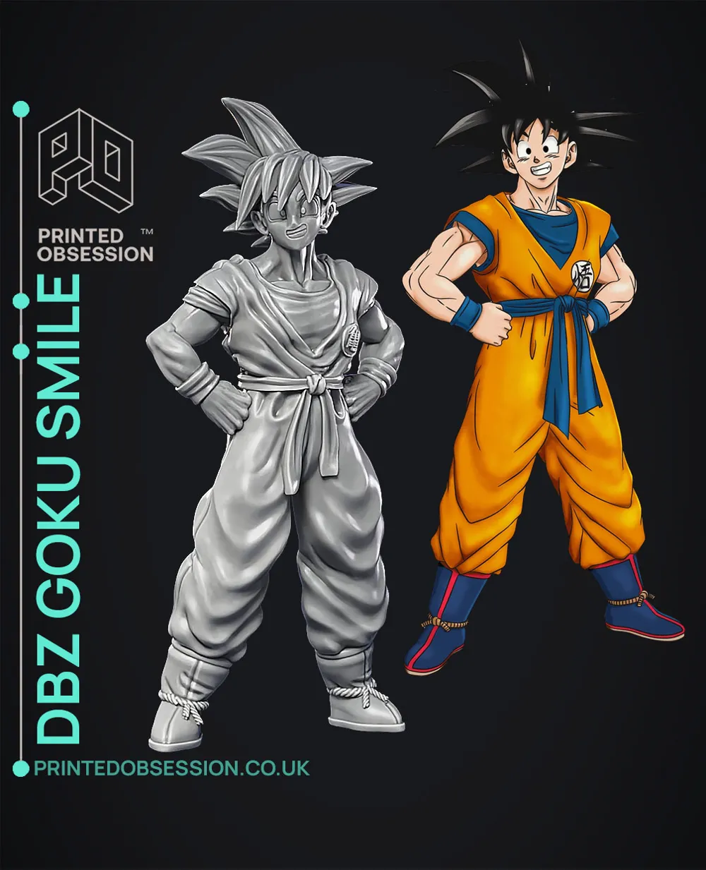 Goku Smiling - Dragon Ball Z - Fan Art by Printed Obsession MakerWorld ...