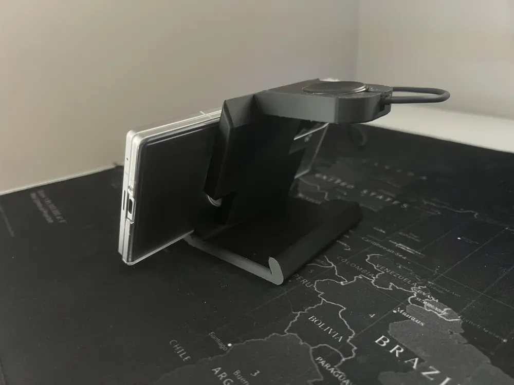 Samsung Z Fold 7 stand with Galaxy Watch holder - Free 3D Print Model ...