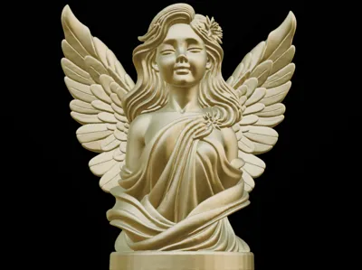 Half Body Fairy Bust 3D Printed Fantasy Sculpture by BROSCO STUDIO MakerWorld: Download Free 3D ...