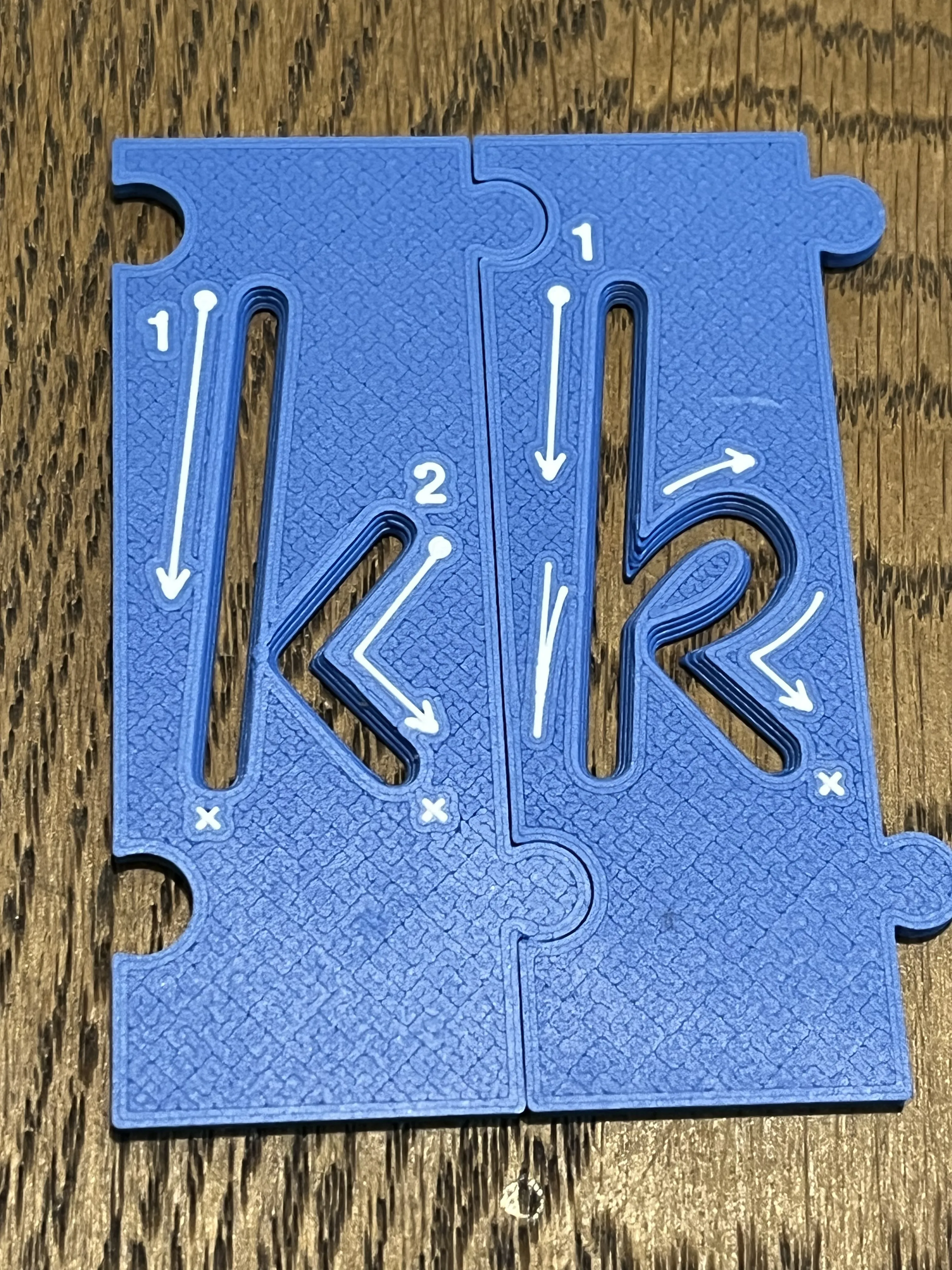 Letter formation alphabet puzzle stencils - Free 3D Print Model ...
