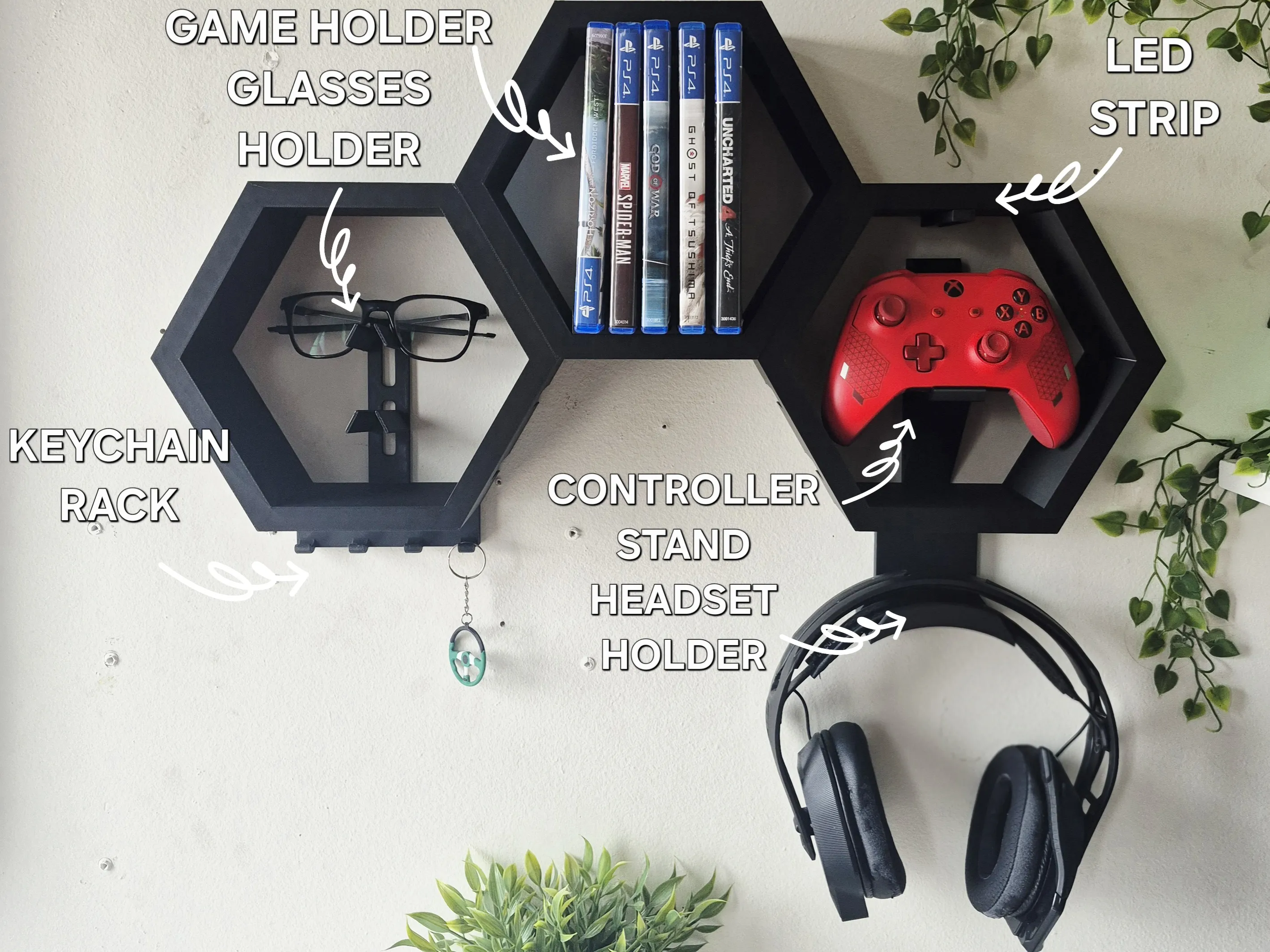 HexaRack - Modular Wall Organizer by Nismo3Dprint MakerWorld: Download ...