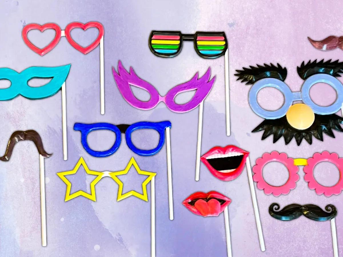 Photo Booth Props - Free 3D Print Model - MakerWorld