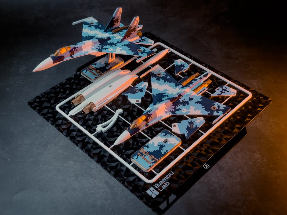 Su-27 Flanker Plane Kit Card by pbbence1994 MakerWorld: Download Free ...