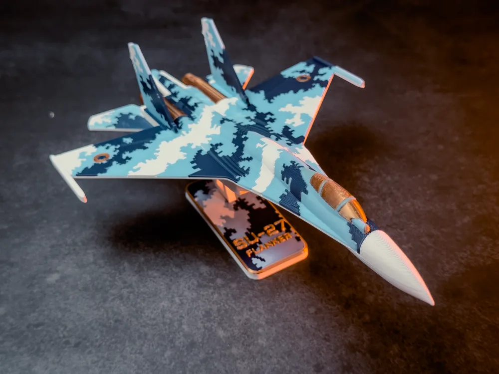 Su-27 Flanker Plane Kit Card by pbbence1994 MakerWorld: Download Free ...