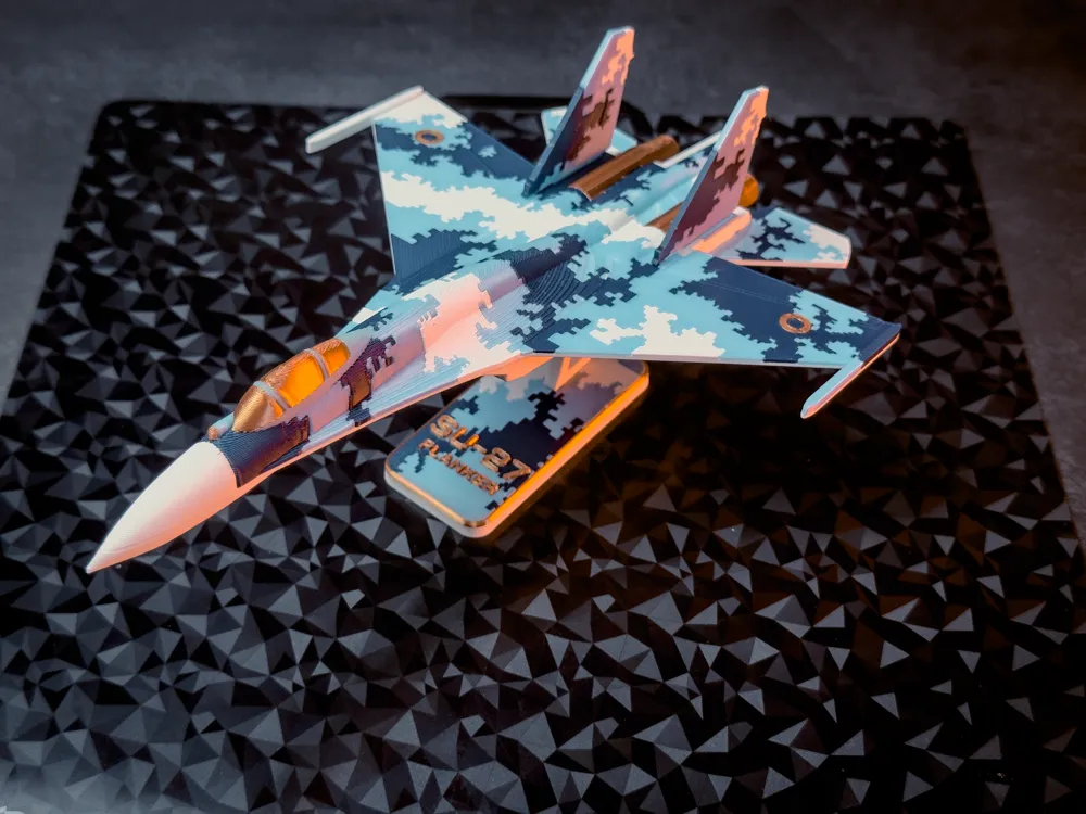 Su-27 Flanker Plane Kit Card by pbbence1994 MakerWorld: Download Free ...