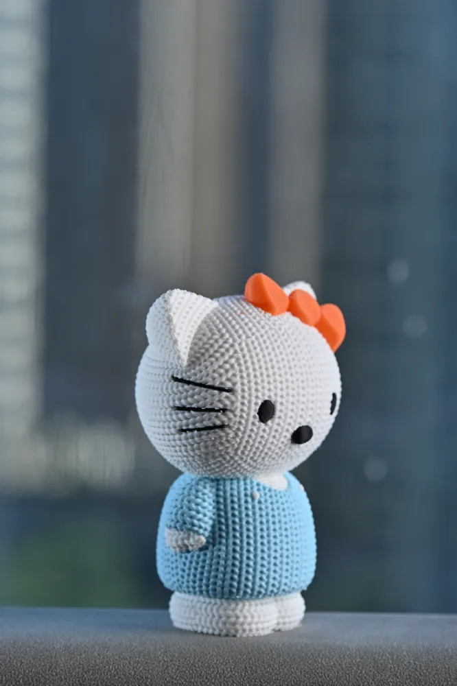 Knitted Hello Kitty by Hatya MakerWorld: Download Free 3D Models