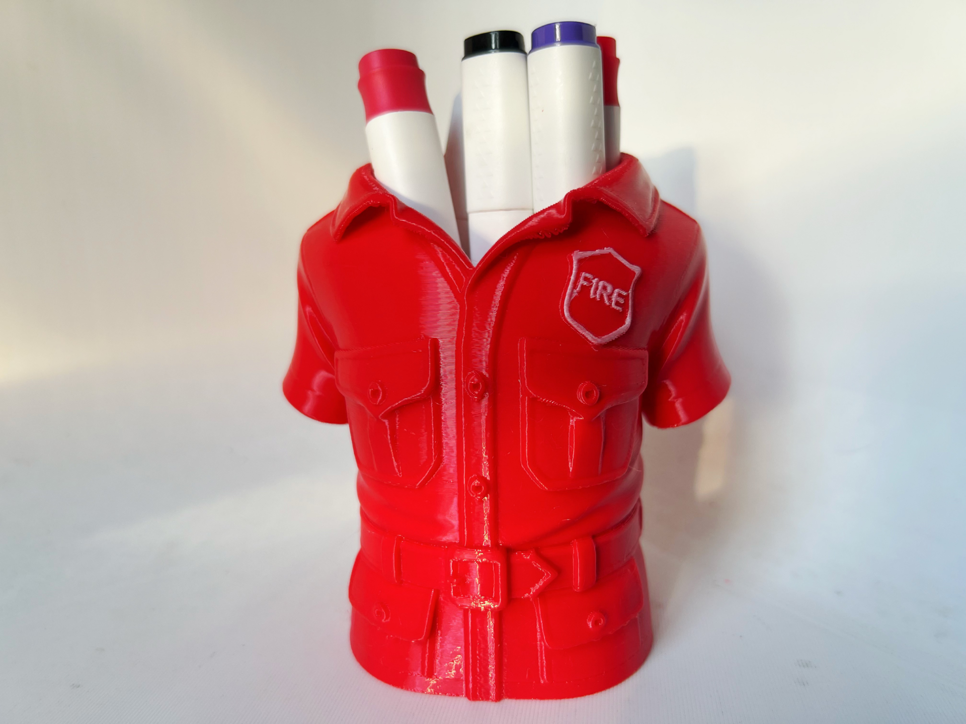 Firefighter Uniform Pen Holder by SparklingStar MakerWorld: Download ...