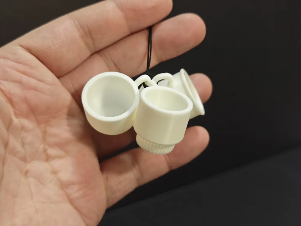 Miniature Coffee Cup and Mug Pendants Keychains (Merely 4 Grams Each ...