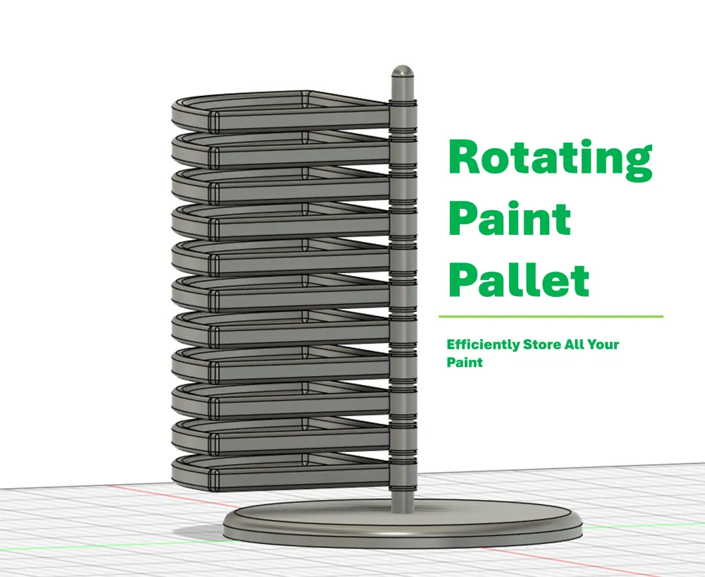 Rotating Paint Pallet - Free 3D Print Model - MakerWorld