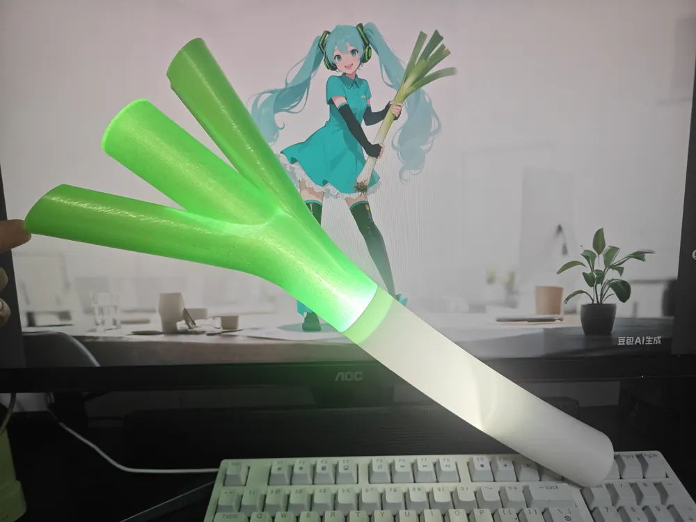 Hatsune Miku Glow Leek Light Stick by 玩蛇DIY MakerWorld: Download Free ...