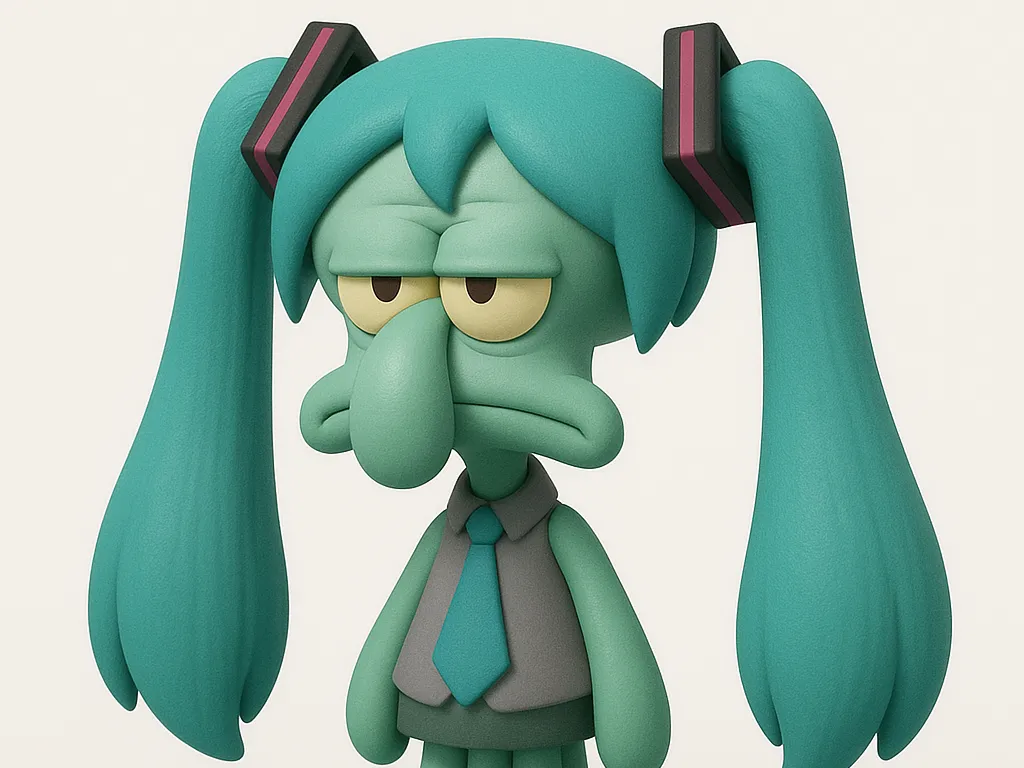 Hatsune Squidward - Free 3D Print Model - MakerWorld