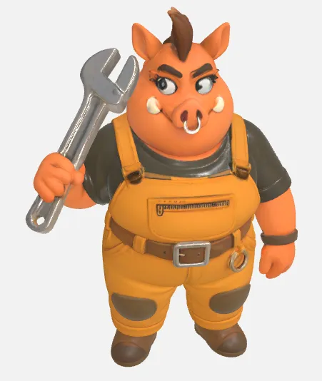 Pigtail from The Bad Guys 2 - Free 3D Print Model - MakerWorld