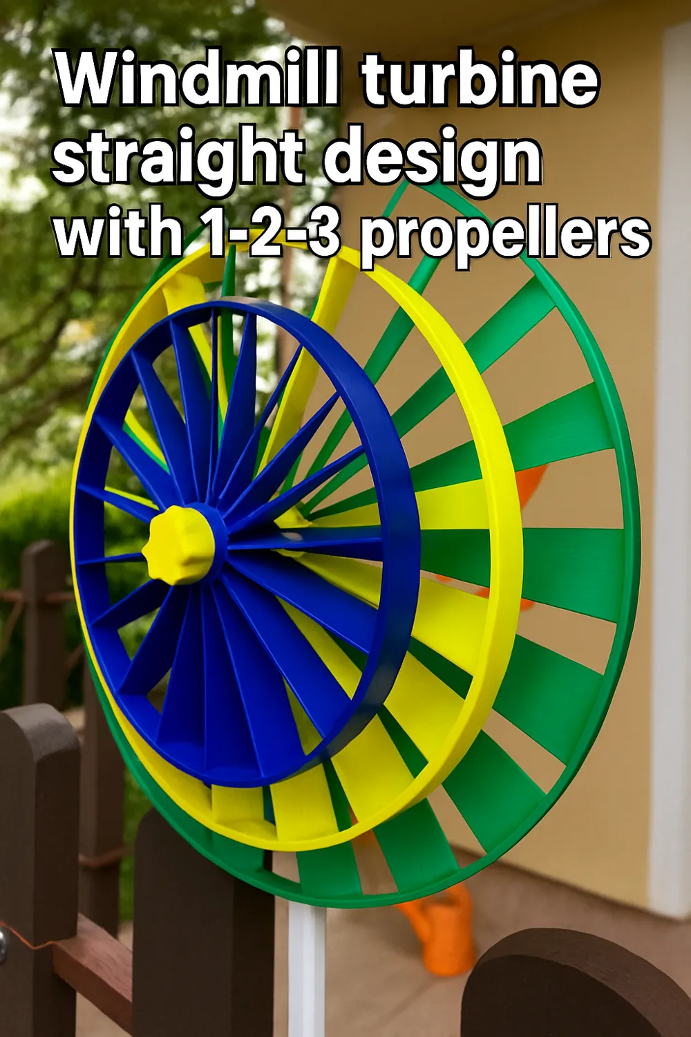 Windmill turbine strainght design 1-2-3 propellers by szili83 ...