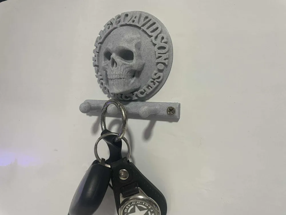 Harley Davidson Skull Key Holder - Free 3D Print Model - MakerWorld