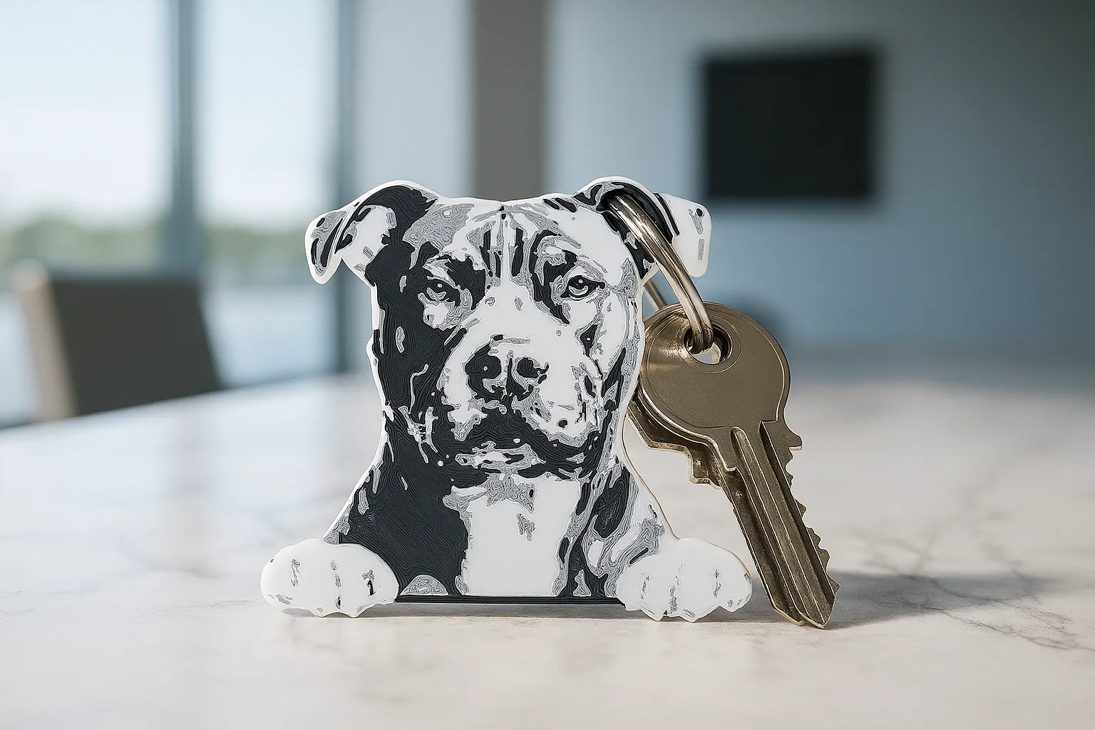 PITBULL KEYRING - Free 3D Print Model - MakerWorld