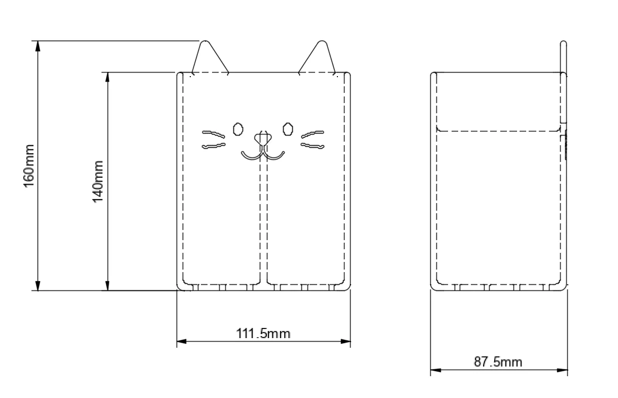 Cute Cat Pen Holder (Q_Craft) - Free 3D Print Model - MakerWorld