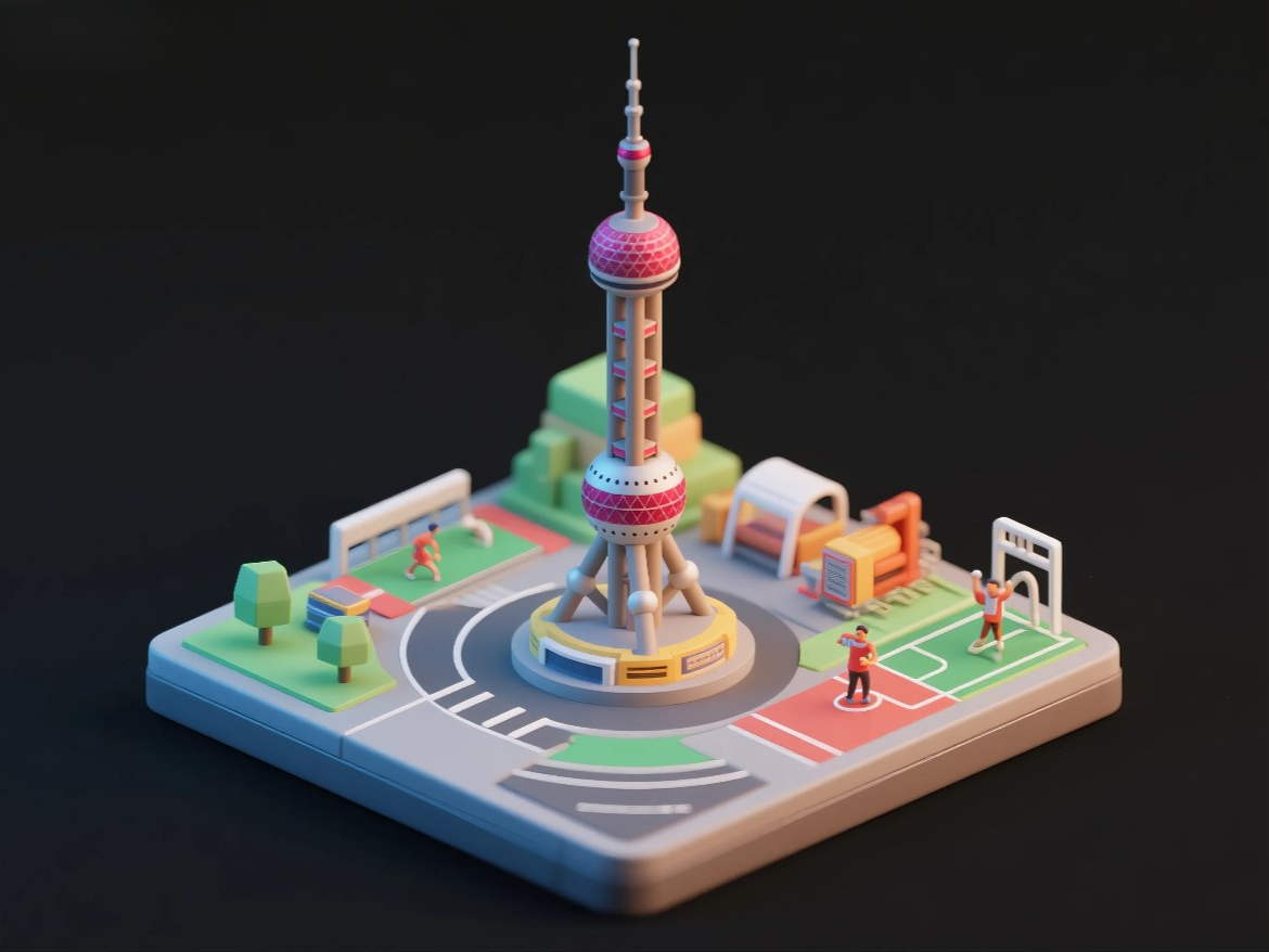 Shanghai City Landmark Architecture Print in Place for A1 mini by ...