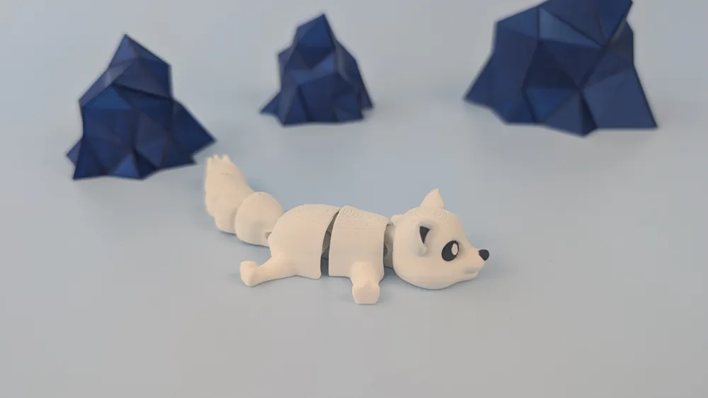Arctic Fox- Articulated Keychain Figure by Biocraftlab MakerWorld ...