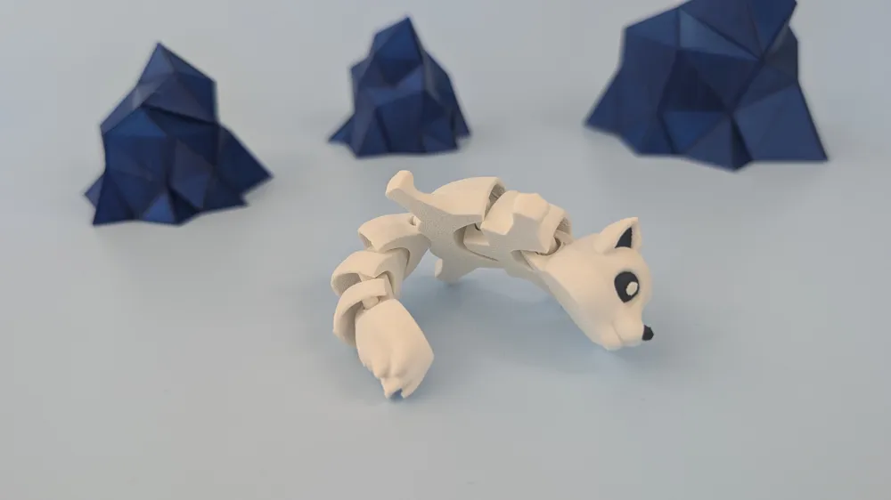 Arctic Fox- Articulated Keychain Figure by Biocraftlab MakerWorld ...