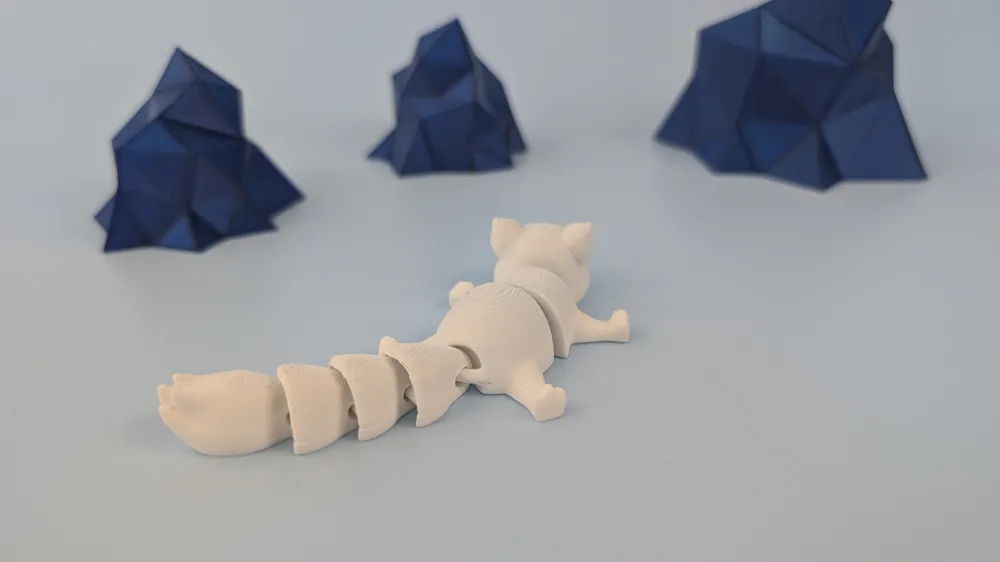 Arctic Fox- Articulated Keychain Figure - Free 3D Print Model - MakerWorld