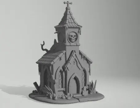Gothic Haunted Church – Halloween 3D Print - Free 3D Print Model ...