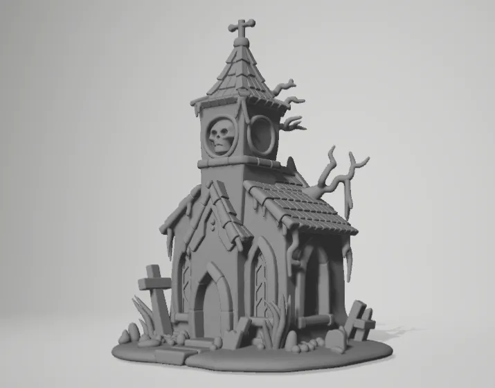 Gothic Haunted Church – Halloween 3D Print - Free 3D Print Model ...