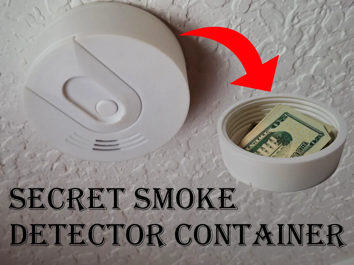 Secret Smoke Detector Container - Free 3D Print Model - MakerWorld