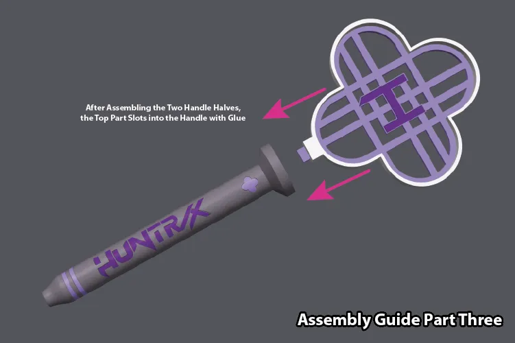 Huntrix Light Stick (KPop Demon Hunters) - Free 3D Print Model - MakerWorld