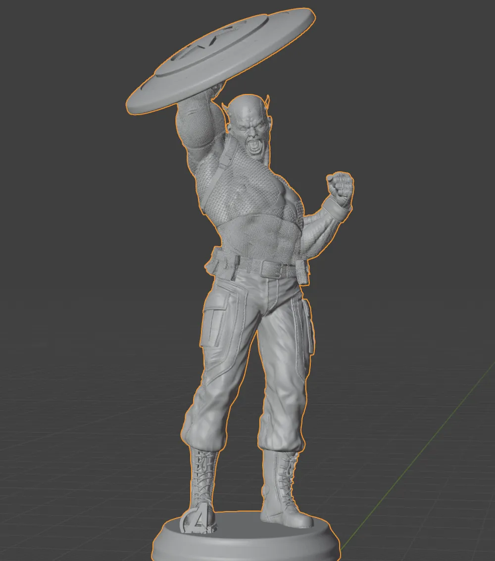 Life-Size Captain America The Hero Avenge by Ryan MakerWorld: Download ...
