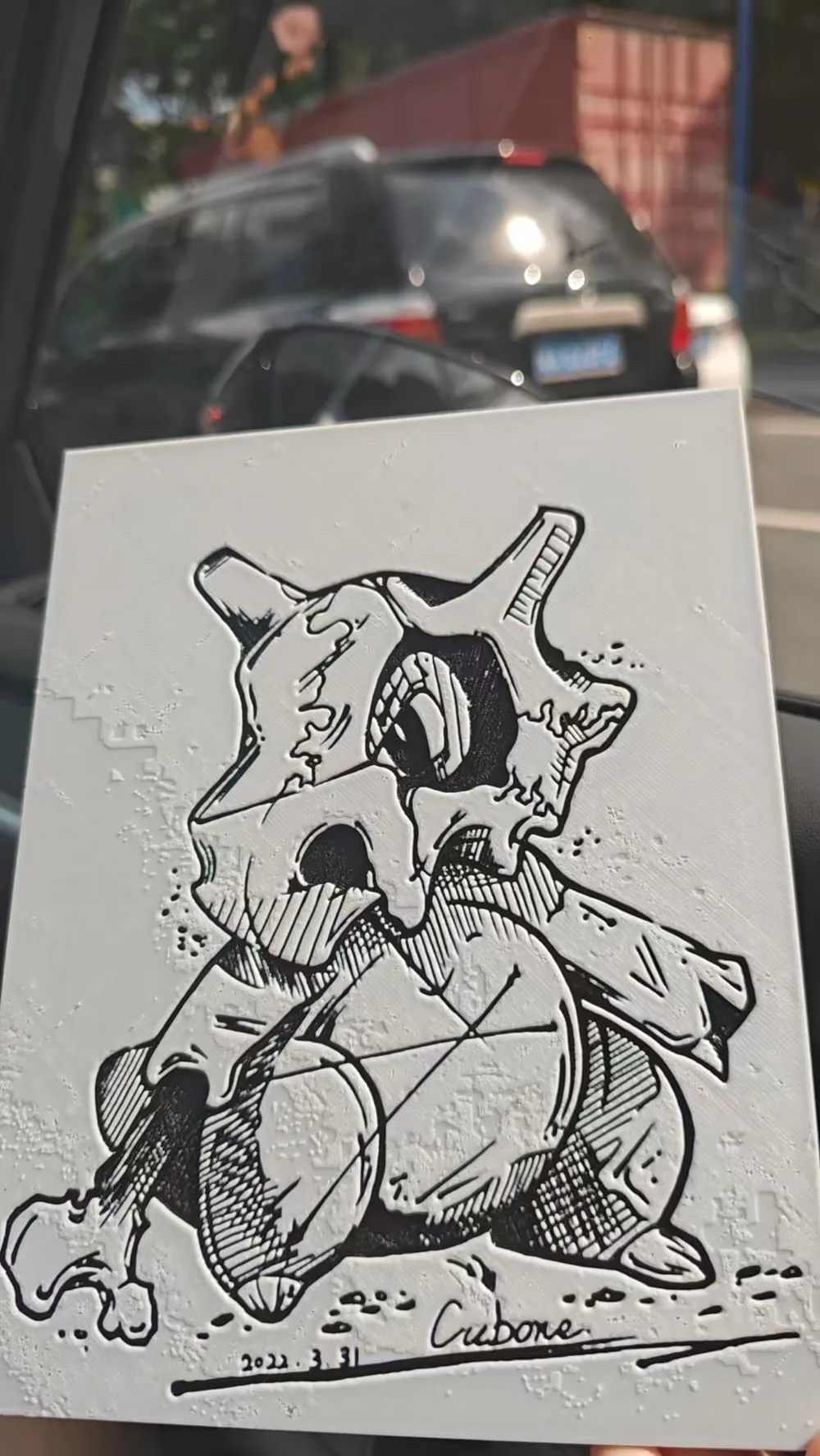 Color Layered Mural (Hand-painted) - Pokémon Cubone by W_W MakerWorld ...