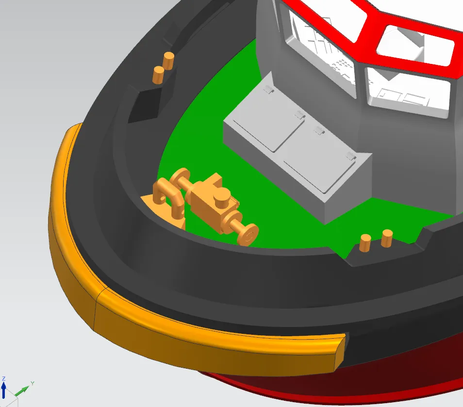 Paint-free version tugboat, no multi-color printing required - Free 3D ...