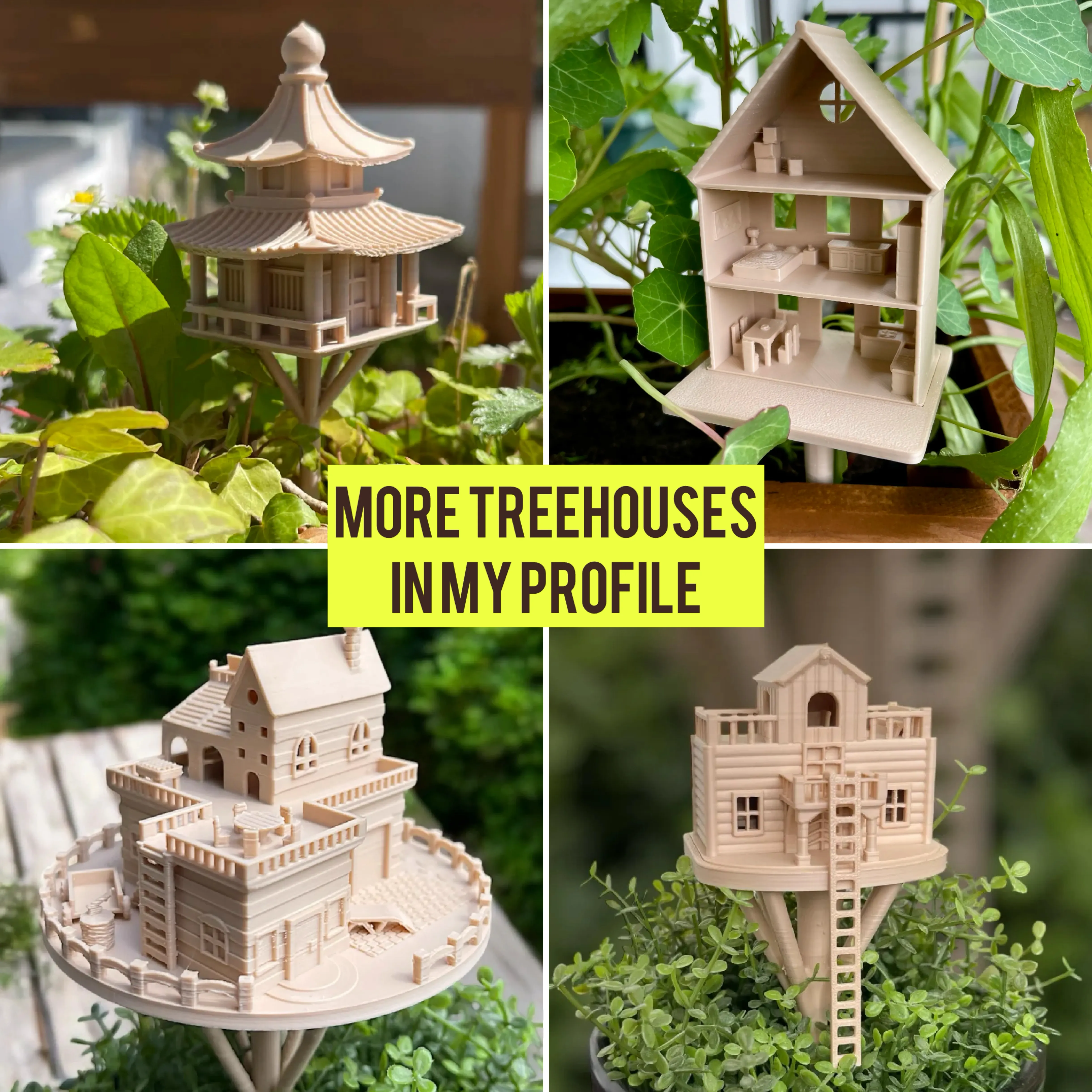 2 Platform Treehouse Plant Plug by JoeEarly MakerWorld: Download Free ...