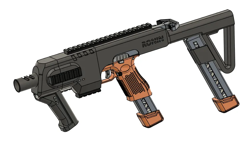 Myuto Flick 19X - Working Toy Gun (slingshot-like) - Free 3D Print ...