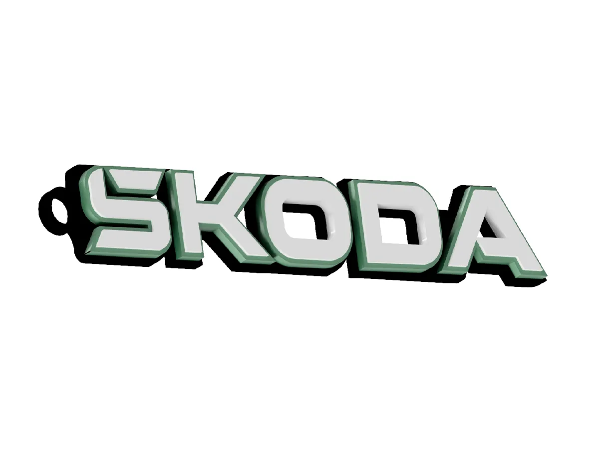 Skoda keychain - Free 3D Print Model - MakerWorld
