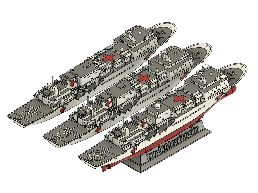 Type 920 Hospital Ship 1:2000 by redghost13 MakerWorld: Download Free ...