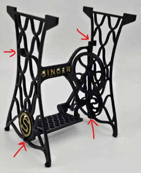 Vintage Singer Sewing Machine – Functional Model - Free 3D Print Model ...