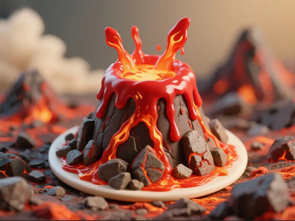 Volcano Lava Cake Print in Place for A1 mini by why MakerWorld ...
